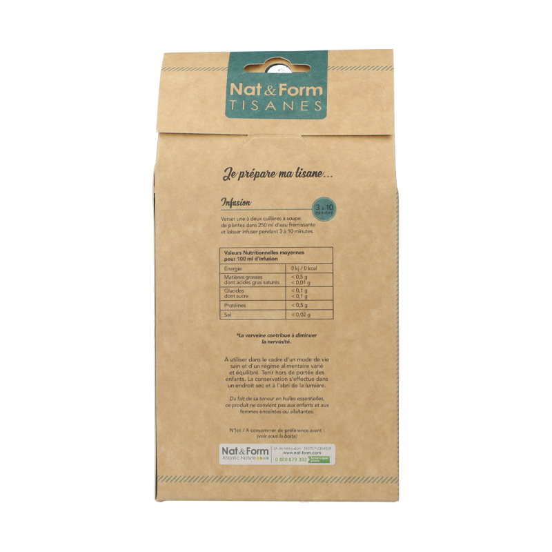 Découvrez la Tisane Verveine Feuille - Nat&Form